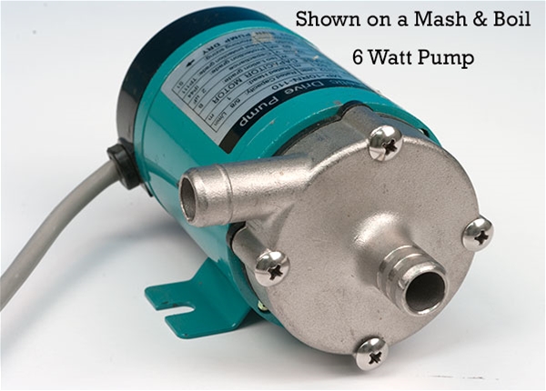 Stainless Pump Head For 6 Watt Wort Pump